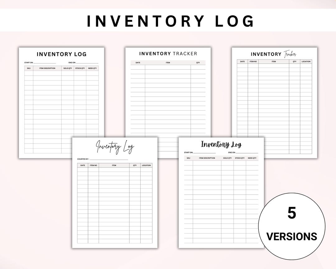 5 Inventory Tracker Bundle. Business Product Inventory List. Inventory ...