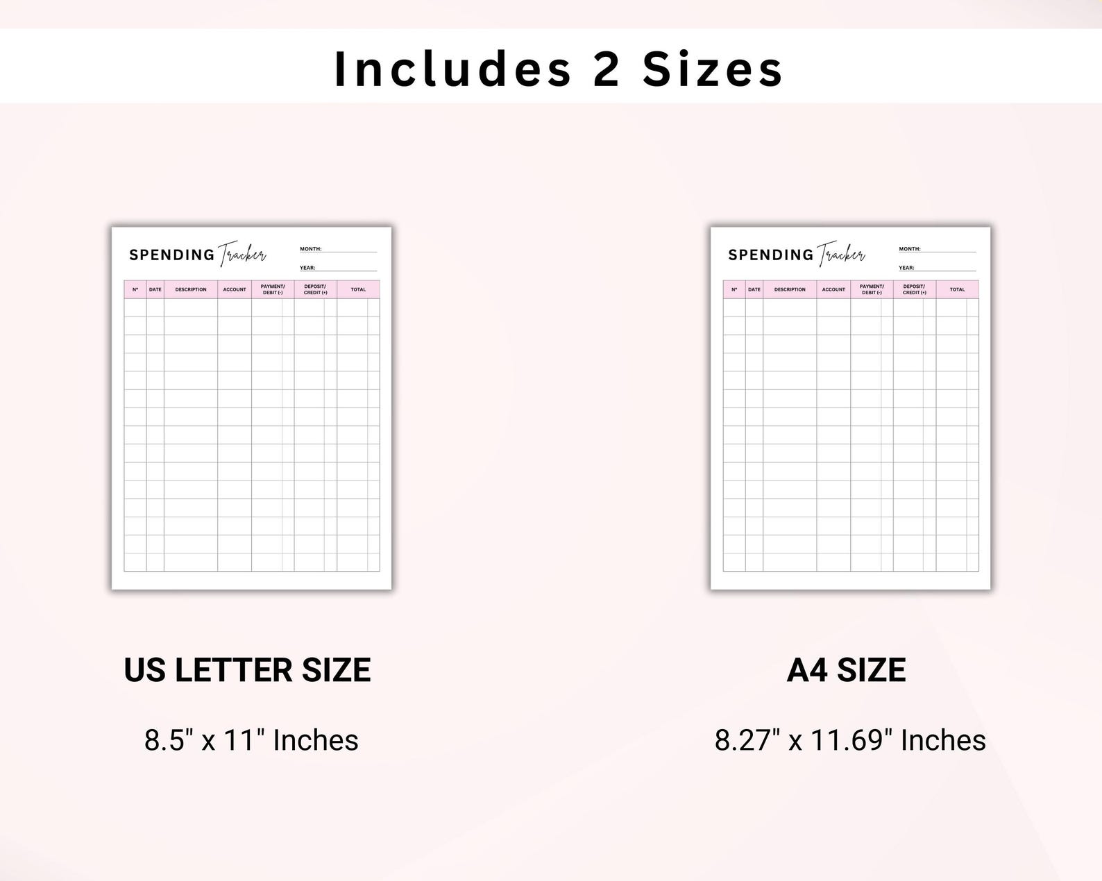 Spending Tracker. Expense Tracker. Printable Spending Log. Finance ...
