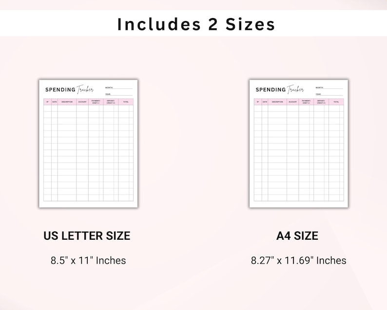 Spending Tracker. Expense Tracker. Printable Spending Log. Finance ...