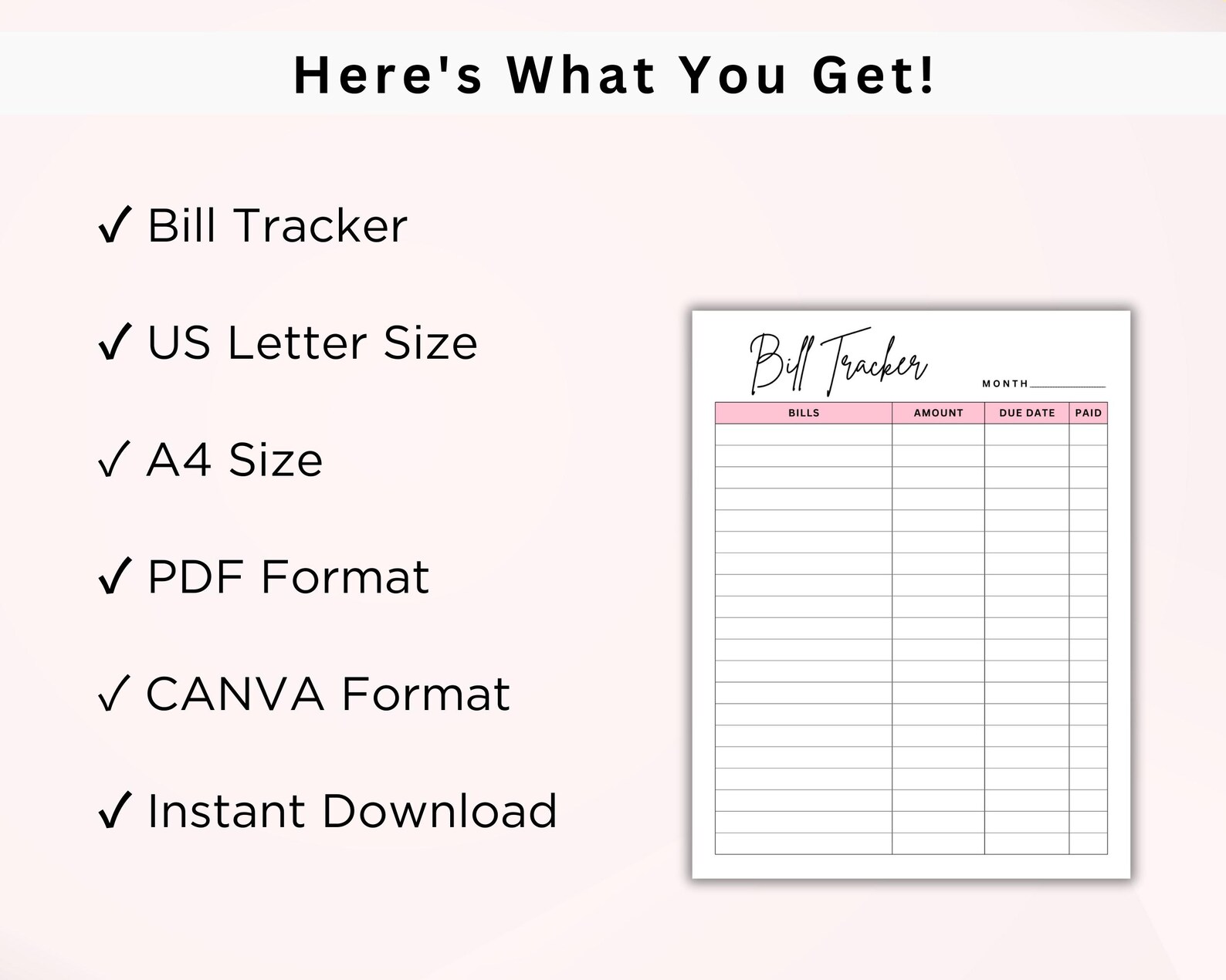 Editable Bill Tracker. Monthly Bill Log. Bill Planner. Bill Payment ...
