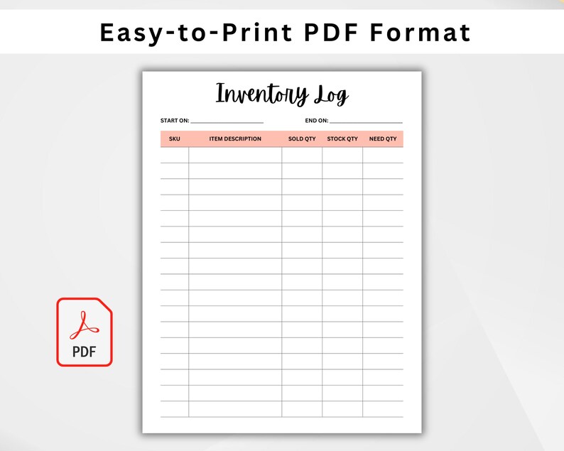 Inventory Tracker. Small Business Inventory Log. Product Inventory List ...