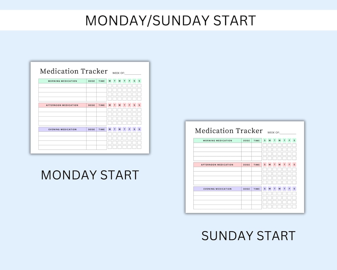 Medication Tracker. Medication Chart. Medication Log. Supplements ...