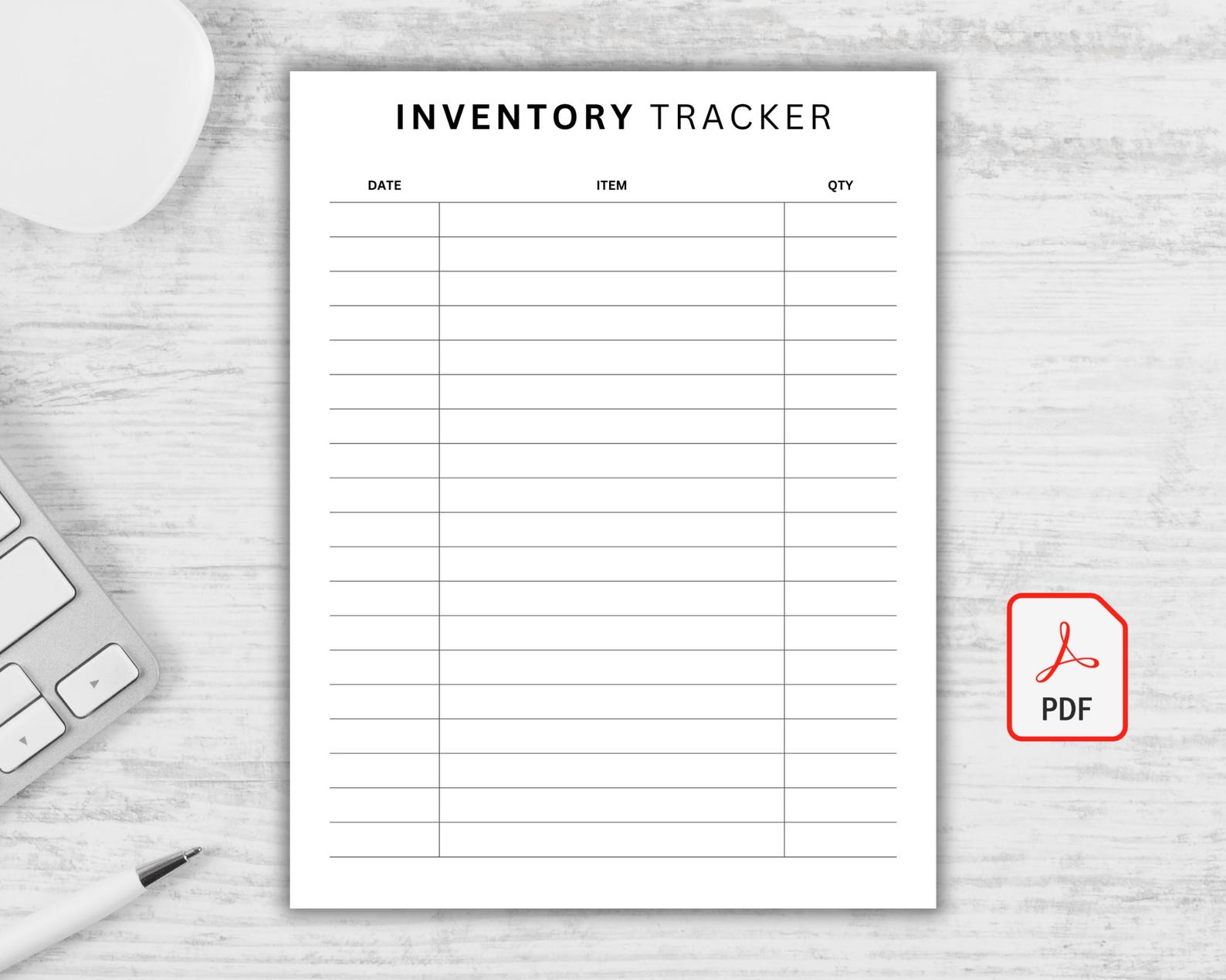 Printable Inventory Organizer. Inventory Management Form. Inventory ...