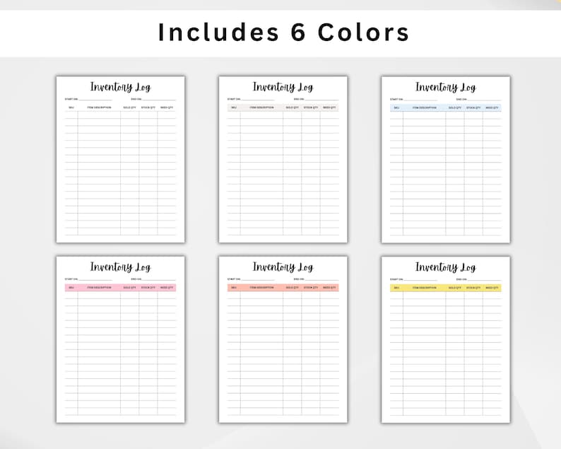Inventory Tracker Printable, Inventory Management, Inventory Template ...