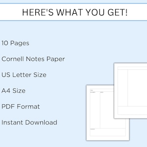 Printable Cornell Notes Paper. Cornell Notes Taking. Cornell Notes ...