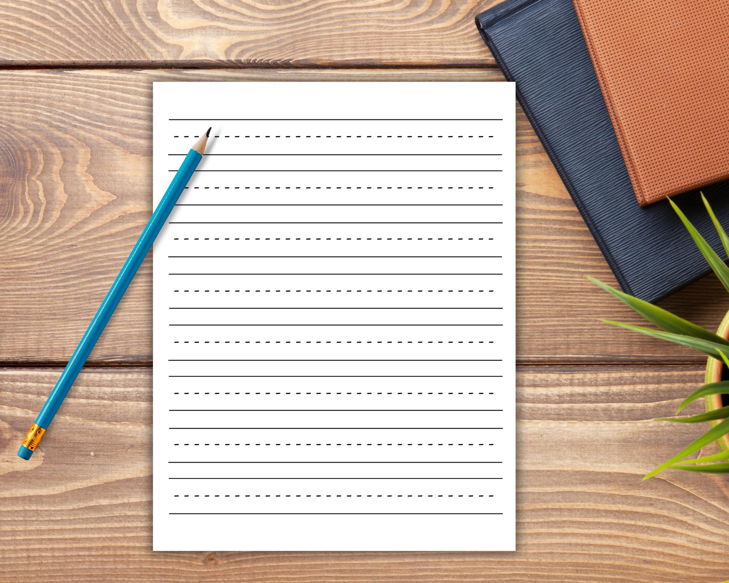 Handwriting Paper Printable, Handwriting Practice Paper, Lined Writing ...