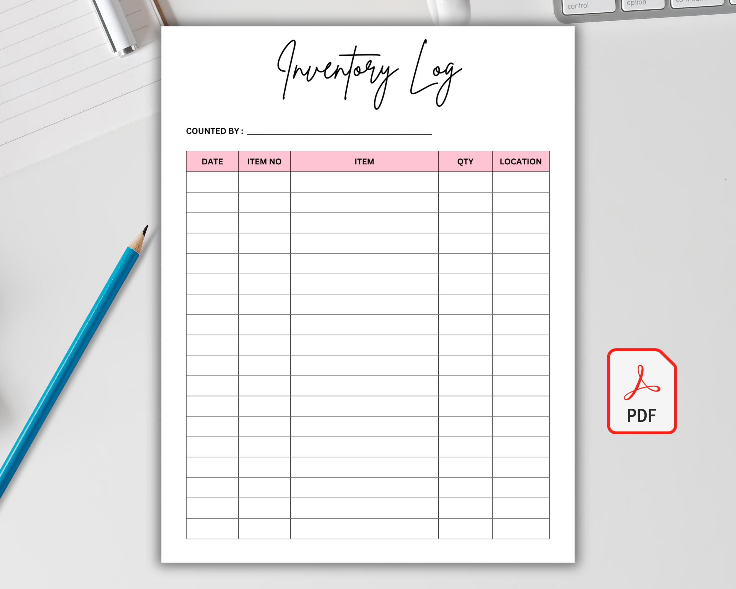 Simple Inventory Log. Simple Inventory Log for Small Business or ...