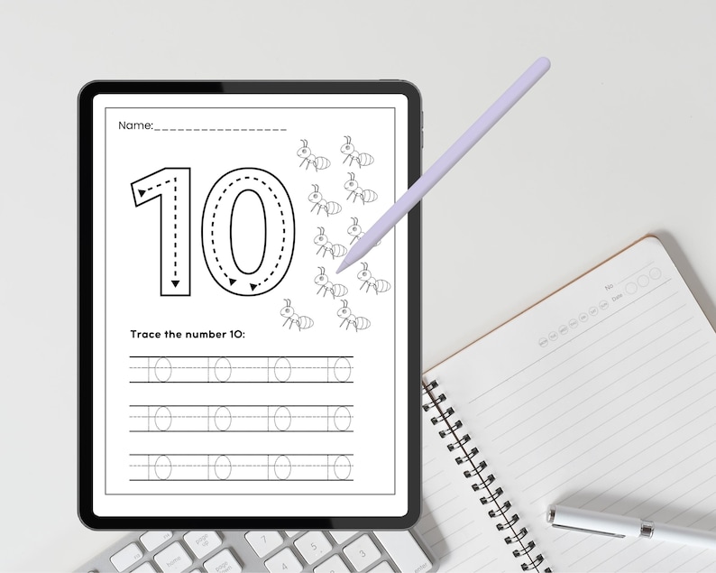 Number Tracing Worksheets. Printable Traceable Numbers. Preschool ...