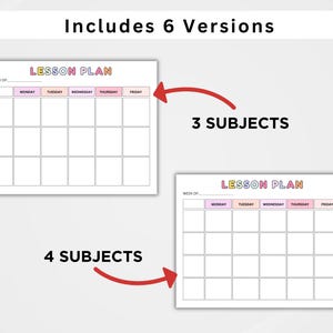 PRINTABLE Weekly Lesson Plan for Preschool Homeschool Teacher Planner ...