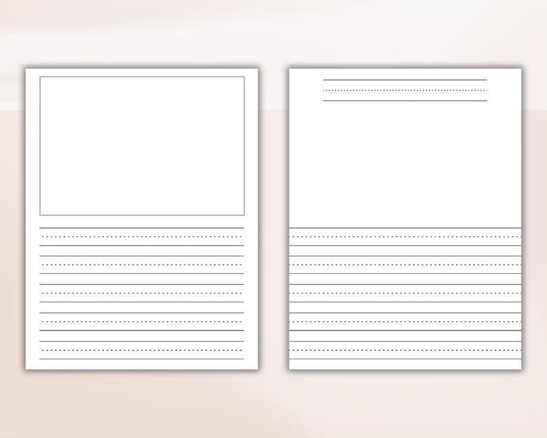Handwriting Paper Printable, Handwriting Practice Paper, Lined Writing ...