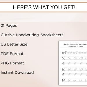 Cursive Handwriting Worksheets. Printable Cursive Worksheets. Uppercase ...