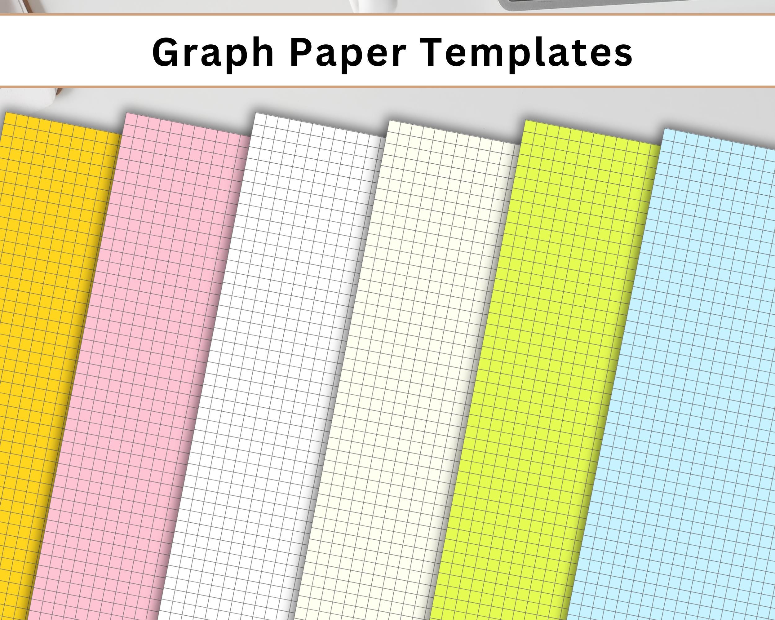 Graph Paper Templates. Printable Graph Grid Paper. Digital Graph Paper ...
