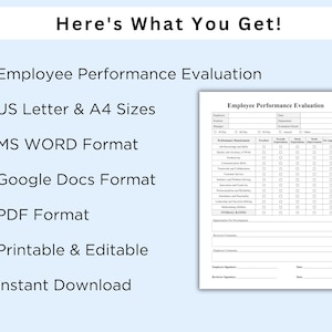 Employee Performance Evaluation Template. Employee Performance Review ...