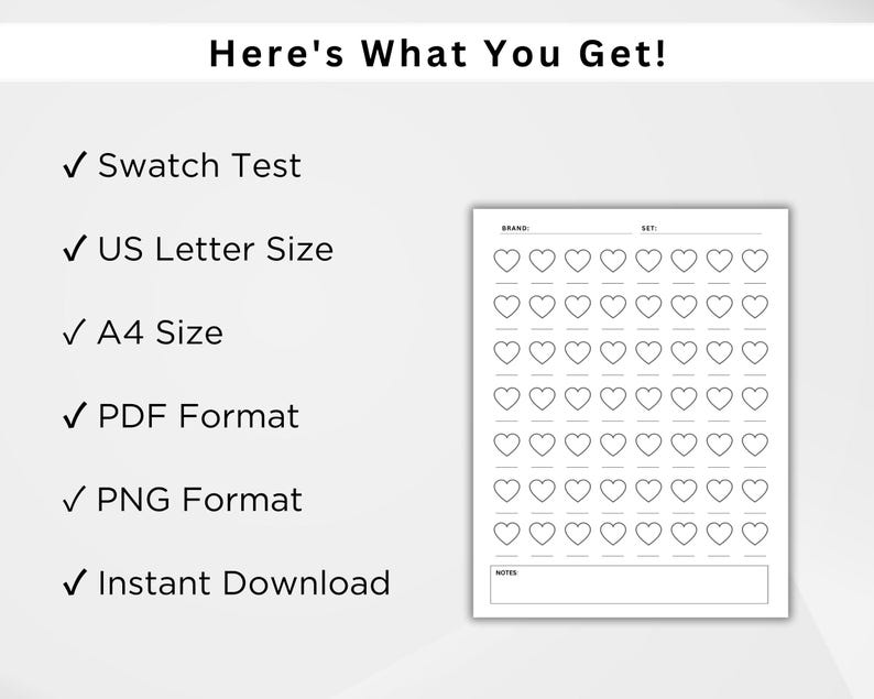 Printable Color Swatch Chart Blank Color Chart Swatch Template Page ...
