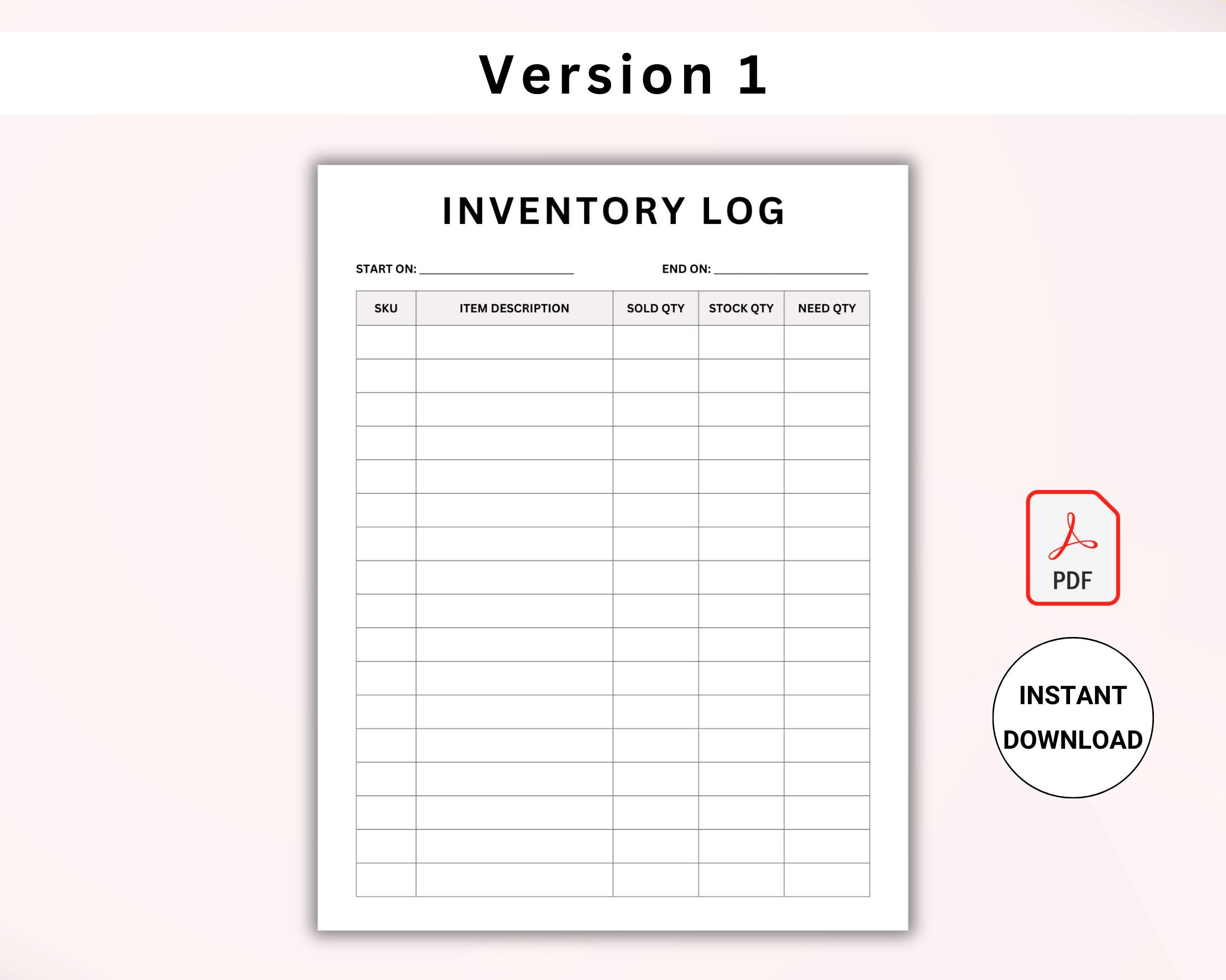 5 Inventory Tracker Bundle. Business Product Inventory List. Inventory ...