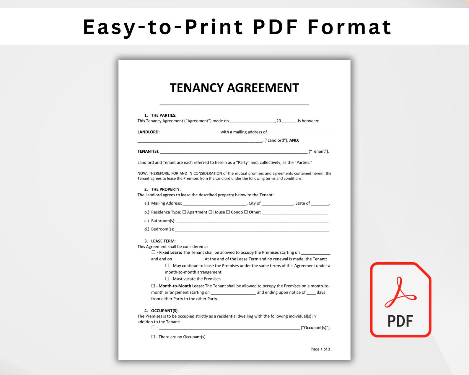 Simple Tenancy Agreement Template Rental Agreement Printable Tenancy Simple Tenancy Agreement Template Rental Agreement Printable Tenancy