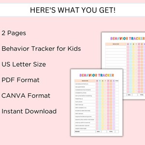 Printable Behavior and Chore Chart for Kids at Home. Daily Good ...