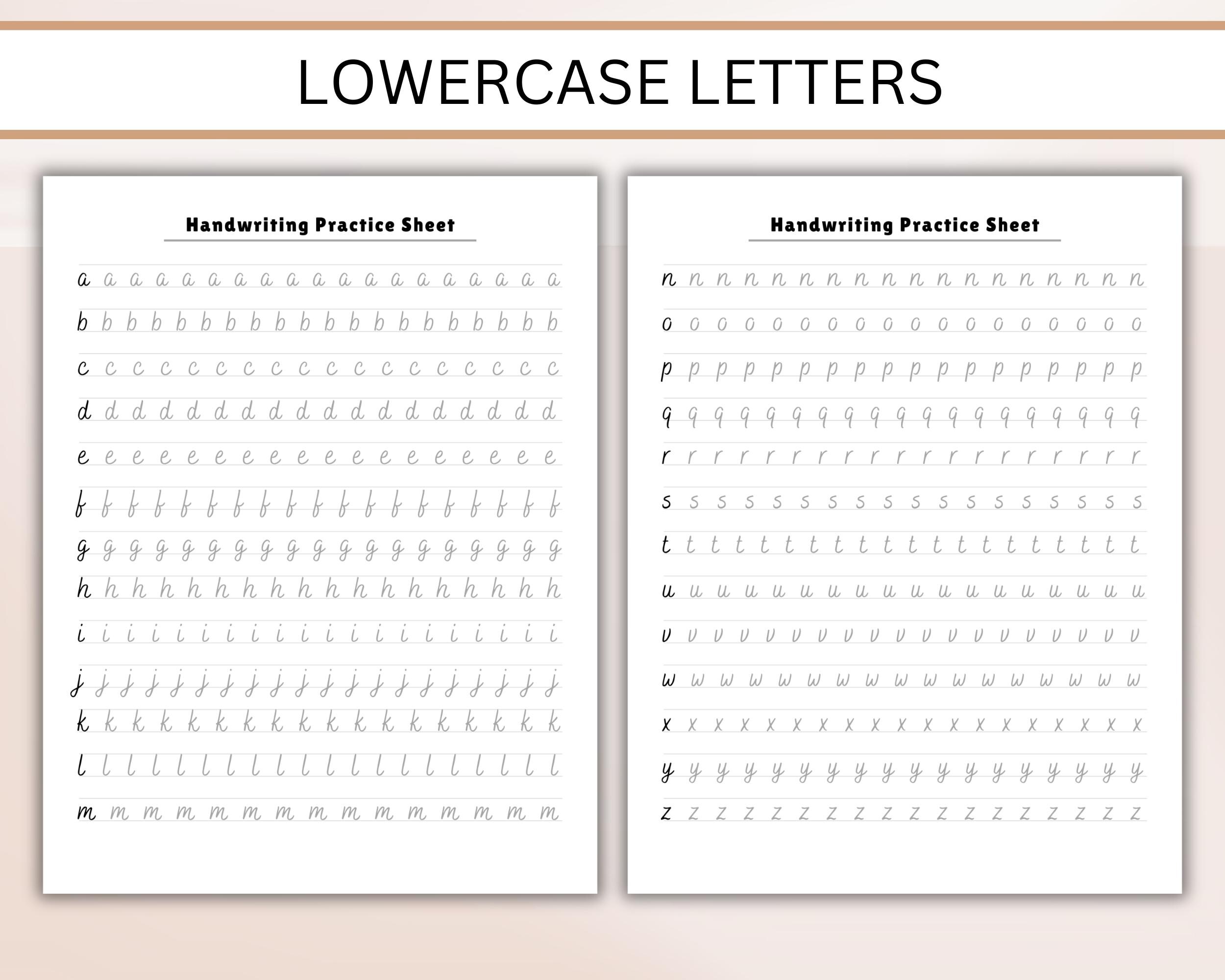 Printable Print Handwriting Worksheets. Uppercase, Lowercase Alphabet ...