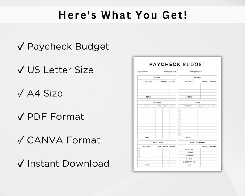 Paycheck Budget Planner Printable. Budget by Paycheck Worksheet ...