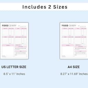 Printable Daily Food Journal. Daily Calorie Tracker. Calorie Counting ...