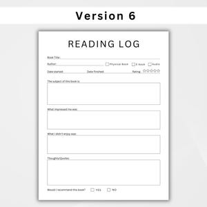 Printable Reading Log Bundle. Reading Tracker. Books I've Read. Book ...