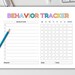 Behavior Tracker for Kids Printable. Good Behavior Chart. Behavior ...