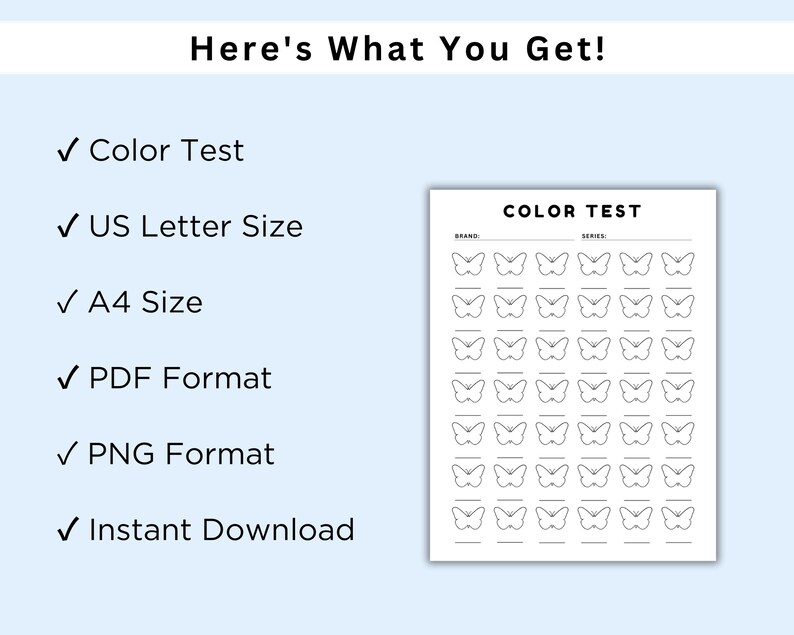 Blank Color Swatch Charts. Swatch Test Template. Color Test. Color ...