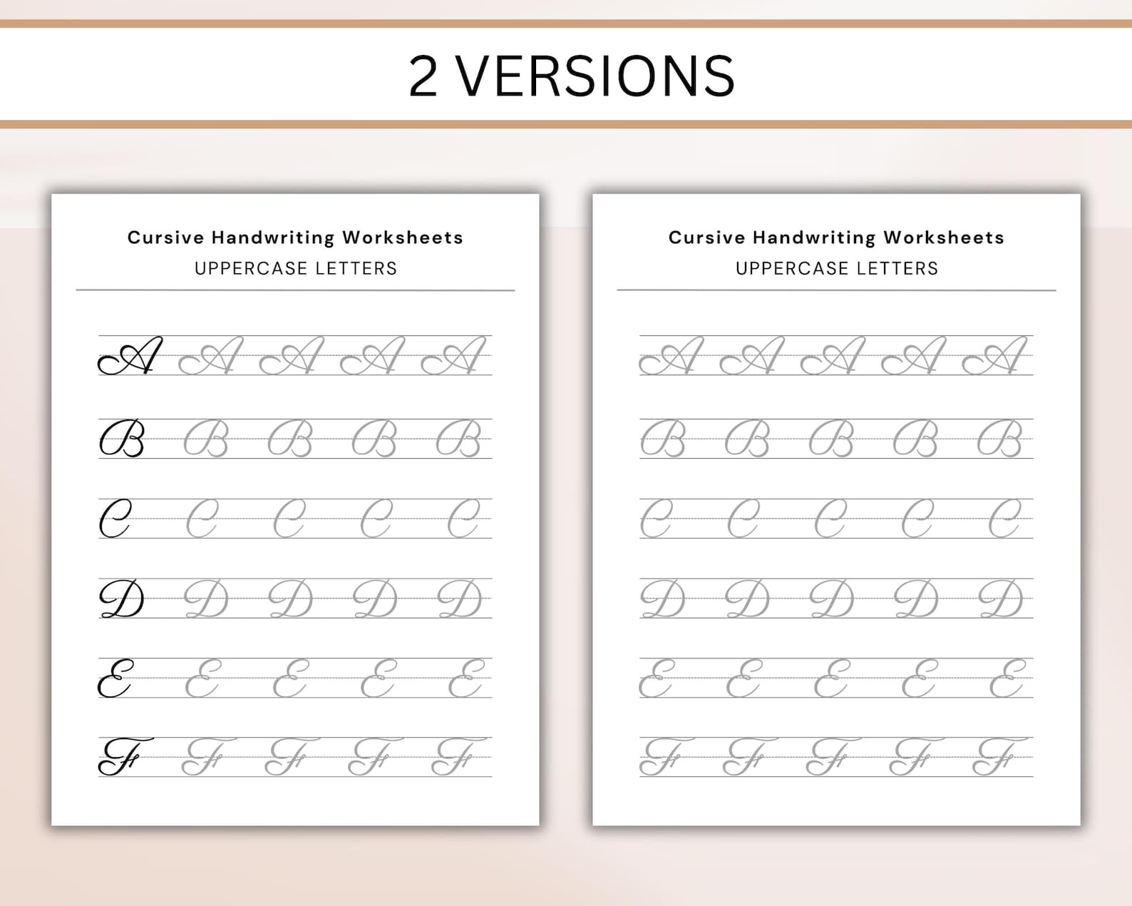 Cursive Handwriting Worksheets. Printable Cursive Worksheets. Uppercase ...