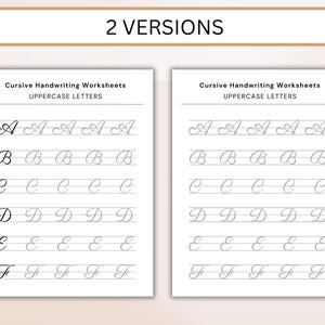Cursive Handwriting Worksheets. Printable Cursive Worksheets. Uppercase ...