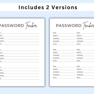 Password Log Printable | Password Tracker | Address Book | Password ...