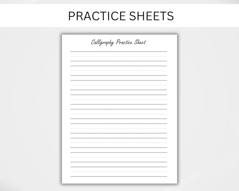 Calligraphy Practice Sheets Template. Printable Calligraphy Worksheets ...