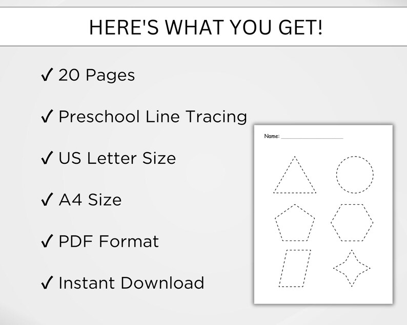 PRINTABLE Preschool Line Tracing Worksheets Lines Trace Pages ...