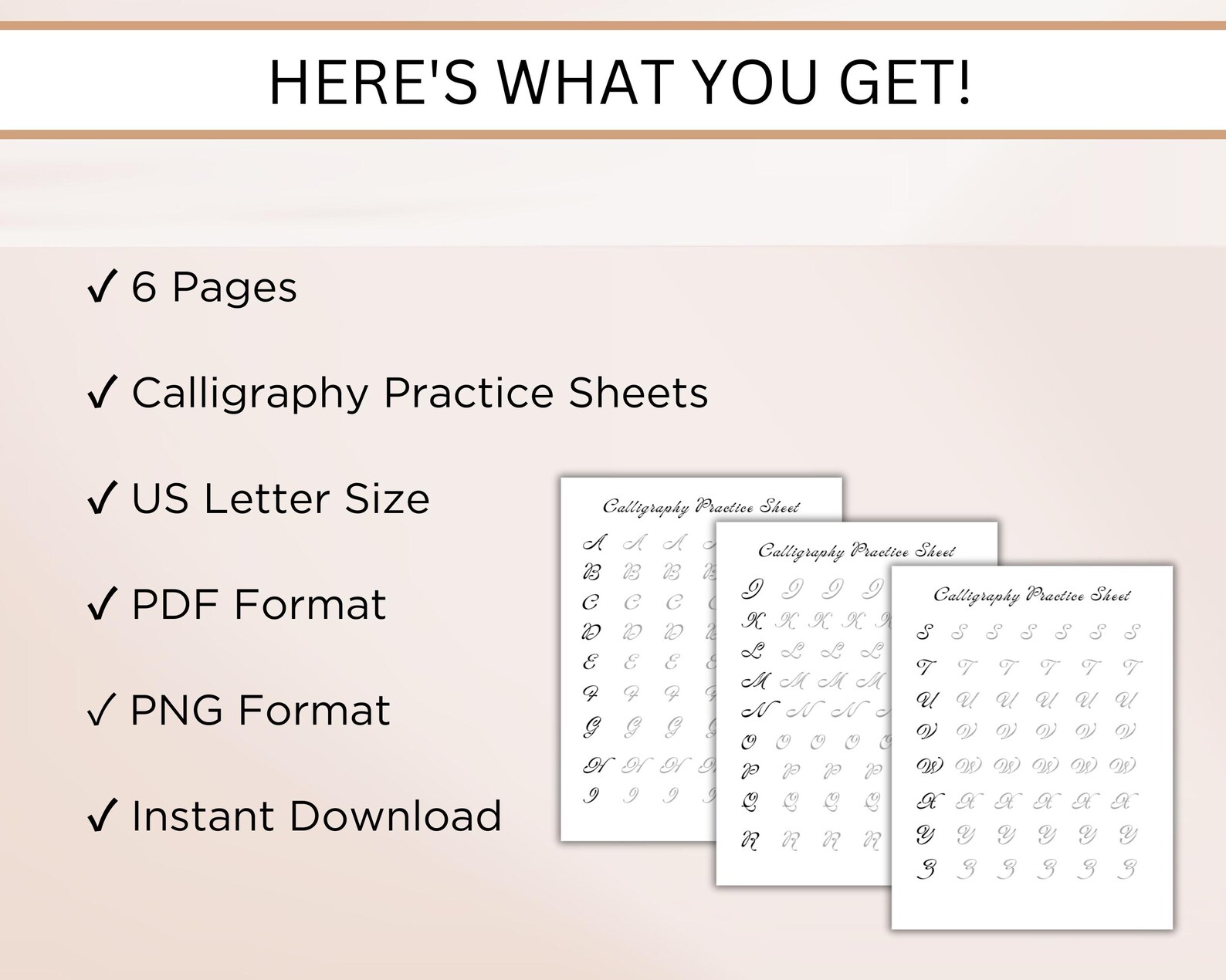 Calligraphy Worksheets. Printable Calligraphy Practice Sheets Template ...