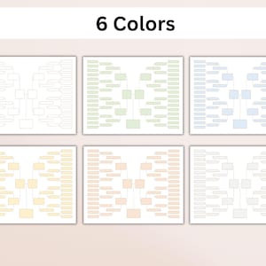 Family Tree Chart - 6 Generations. Printable Family Tree Template ...