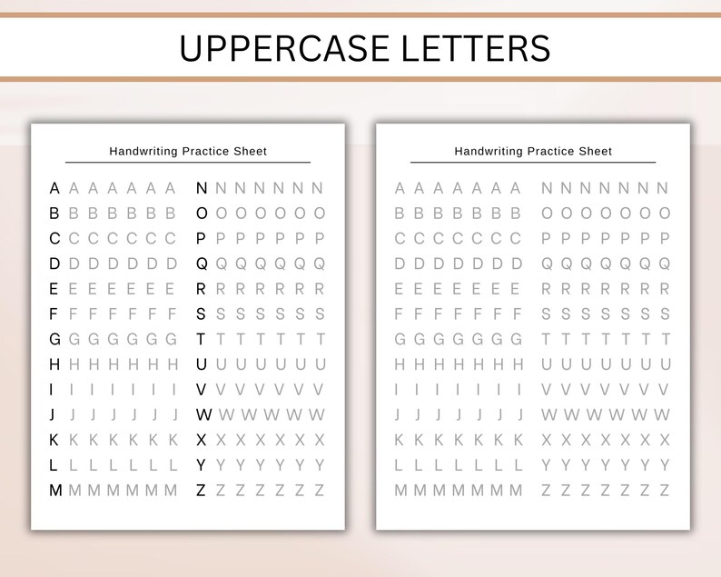 PRINTABLE Handwriting Worksheets. Handwriting Practice Sheets. Alphabet ...