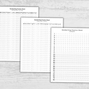 PRINTABLE Handwriting Practice Sheets. Alphabet Writing Practice. ABC ...