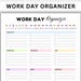 Printable Work Day Schedule Template. Daily Productivity Planner. Work ...