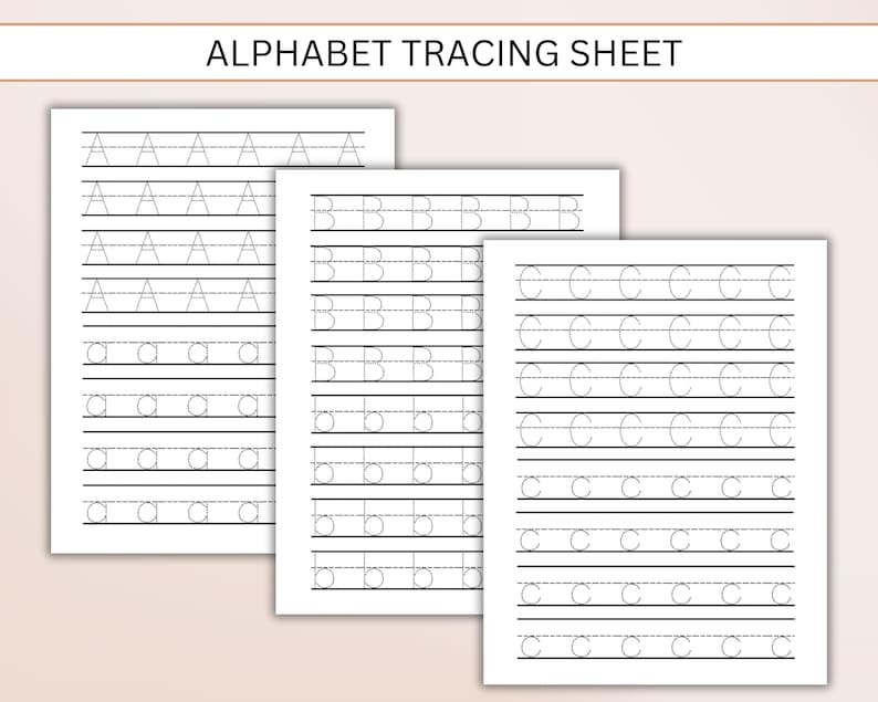 Printable Alphabet & Number Tracing Sheet Handwriting Practice Number ...
