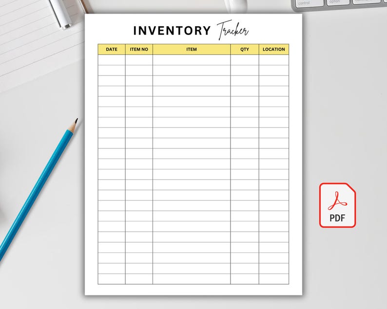 Printable Inventory Tracker | Small Business Product Organizer | PDF ...