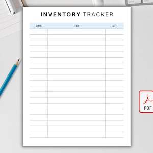 Printable Inventory Organizer. Inventory Management Form. Inventory ...