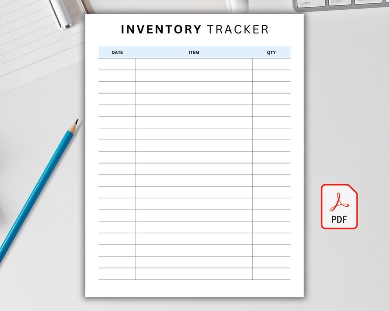 Printable Inventory Organizer. Inventory Management Form. Inventory ...
