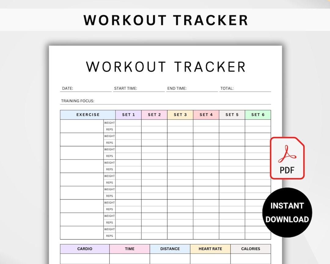 Workout Tracker. Fitness Log. Fitness Tracker. Exercise Tracker. Weight ...