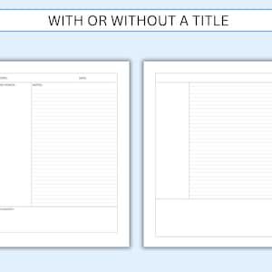 Printable Cornell Notes Paper. Cornell Notes Taking. Cornell Notes ...