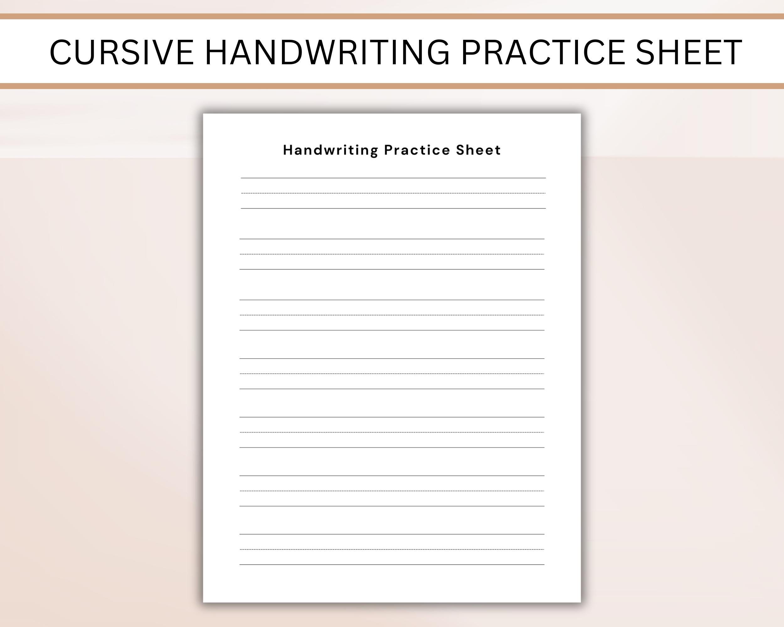 Cursive Handwriting Worksheets. Printable Cursive Worksheets. Uppercase ...