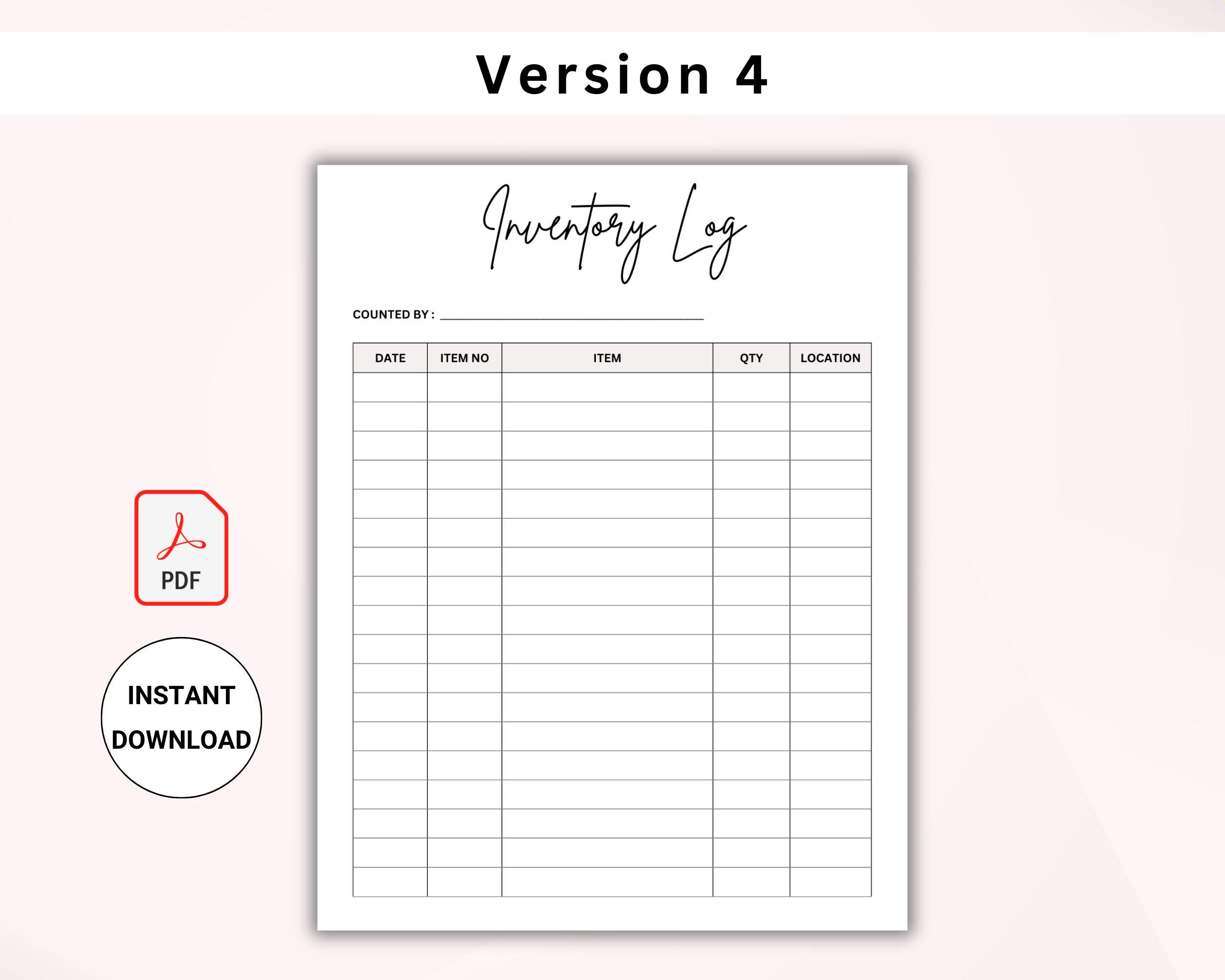 5 Inventory Tracker Bundle. Business Product Inventory List. Inventory ...