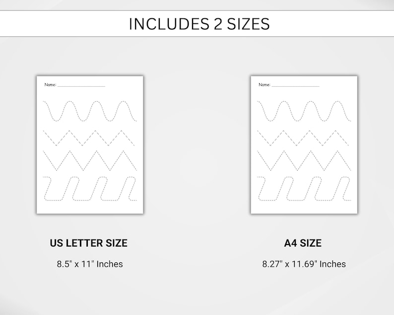 PRINTABLE Preschool Line Tracing Worksheets Lines Trace Pages ...