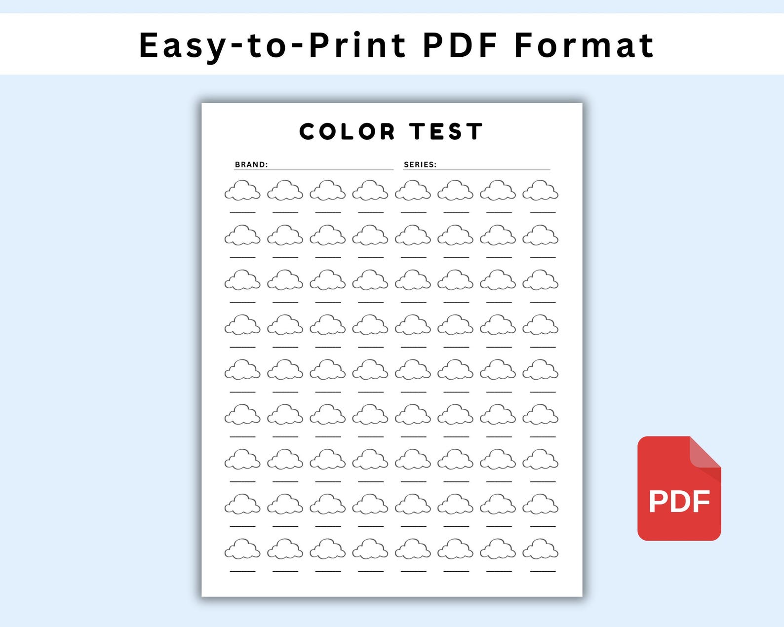 Blank Color Swatch Charts. Swatch Test Template. Color Test. Color ...