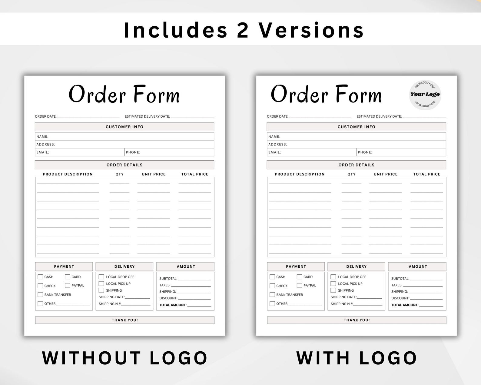 Editable Order Form. Small Business Order Forms. Crafters Order Form ...