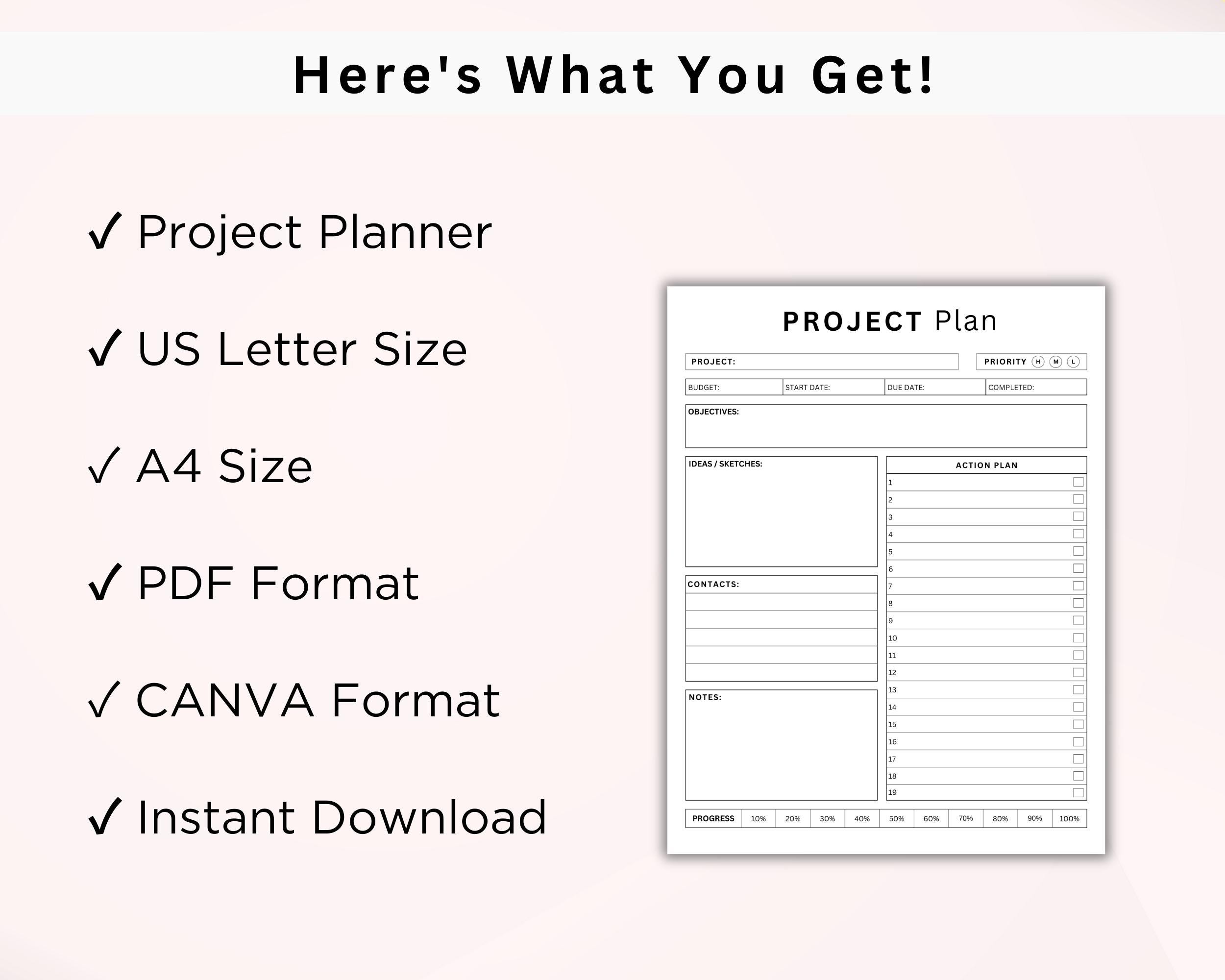 Project Management Tool for Small Business, Project Planner, Task ...