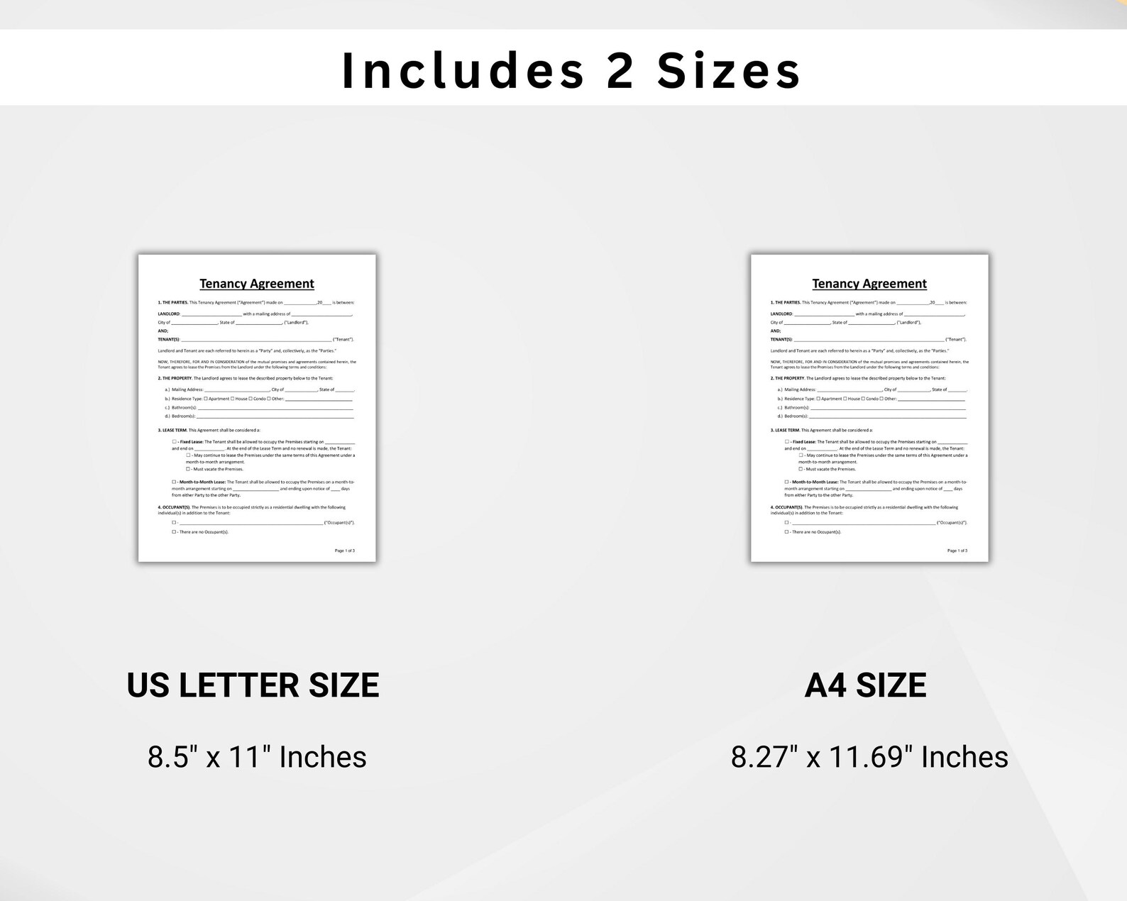 Editable Tenancy Agreement. Rental Agreement Printable. Simple Tenancy ...